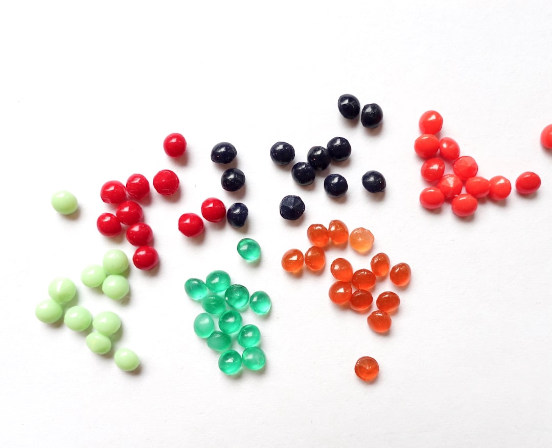 72 Gemstones SS 12 Round 3mm Colorful Saturated Opaque Handmade Glass ...