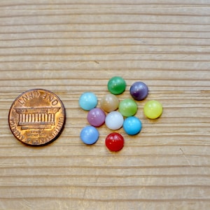 48 Handmade Glass Stones 6mm Round Cabochon Pink Blue Moonlight ...