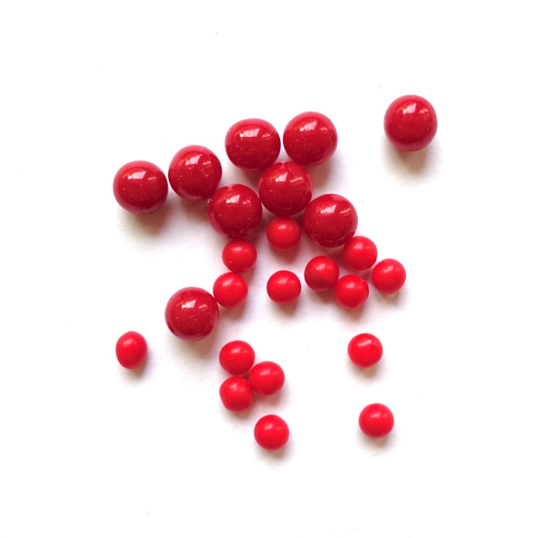 48-72 Red Balls Gemstones Handmade Glass Stones 4mm 6mm Rhinestones ...