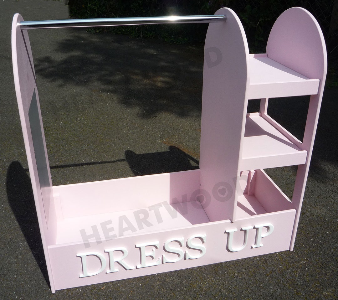 Dressing up Stand/hanging Rail/painted Pink 700mm High/bookcase/8 Free ...