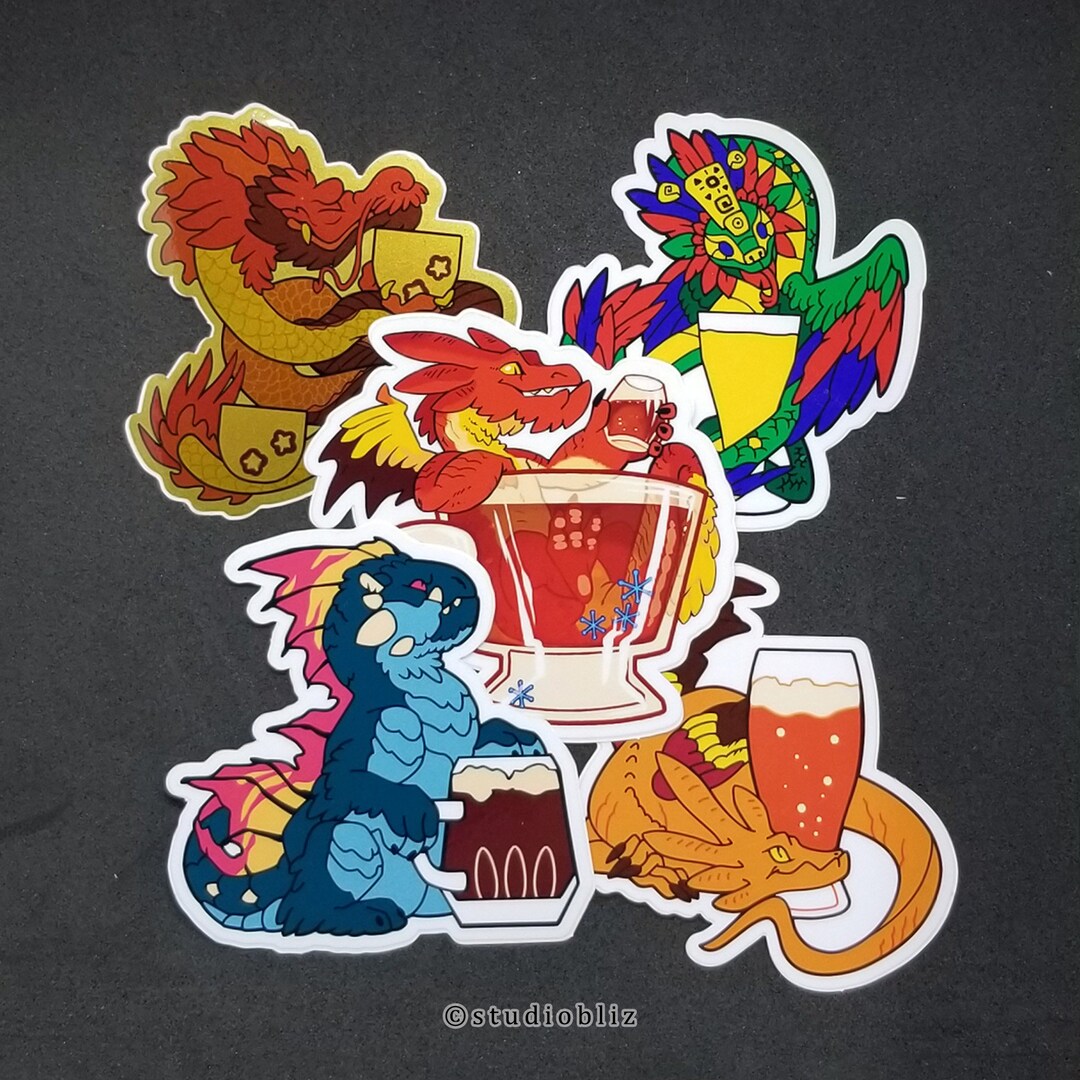 Drachtoberfest Classic Beer Dragon Stickers (celebrate Oktoberfest ...