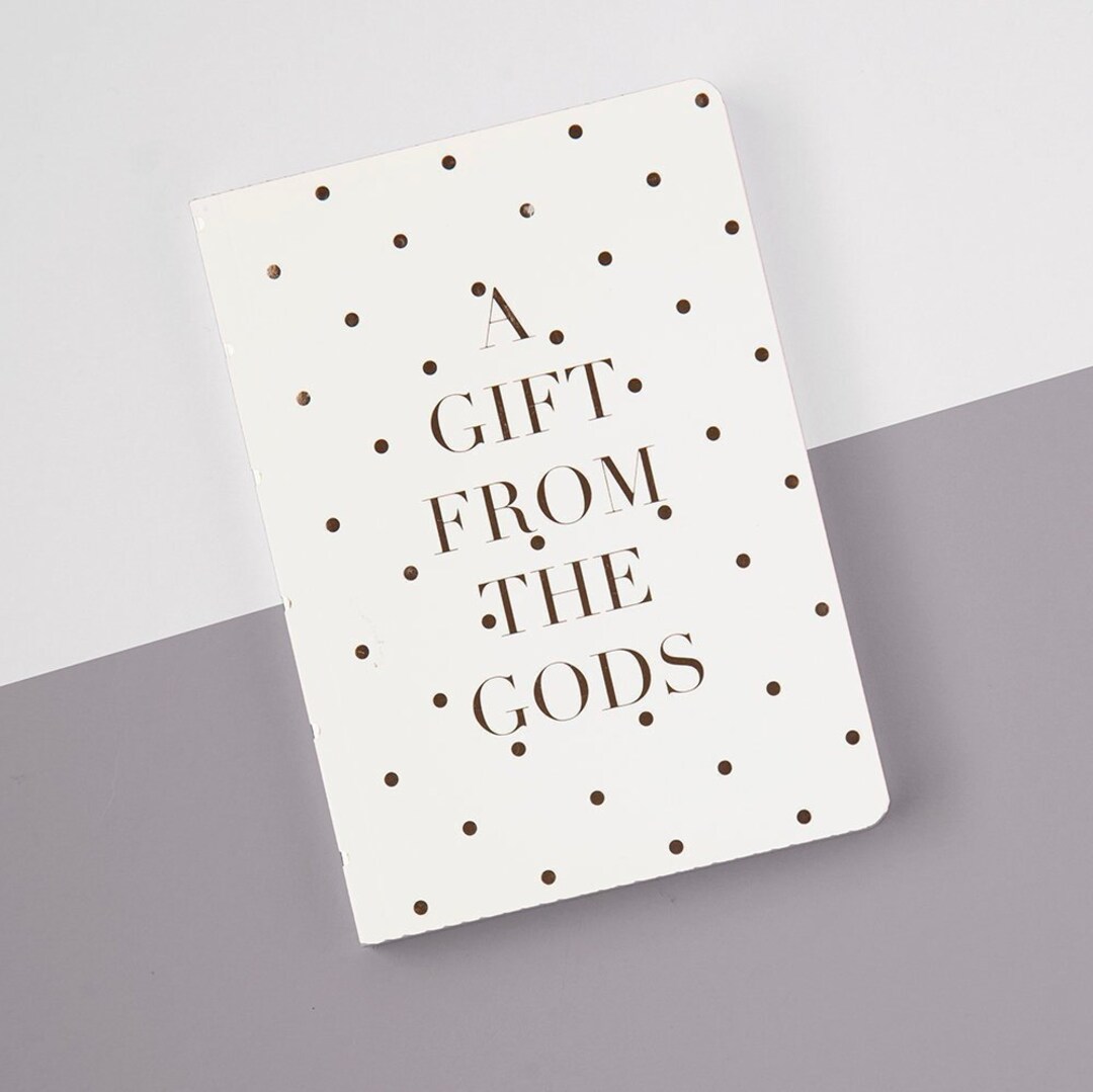 A6 Notebook Silver Polka Dot White Notepad Jotter A Gift From the Gods ...