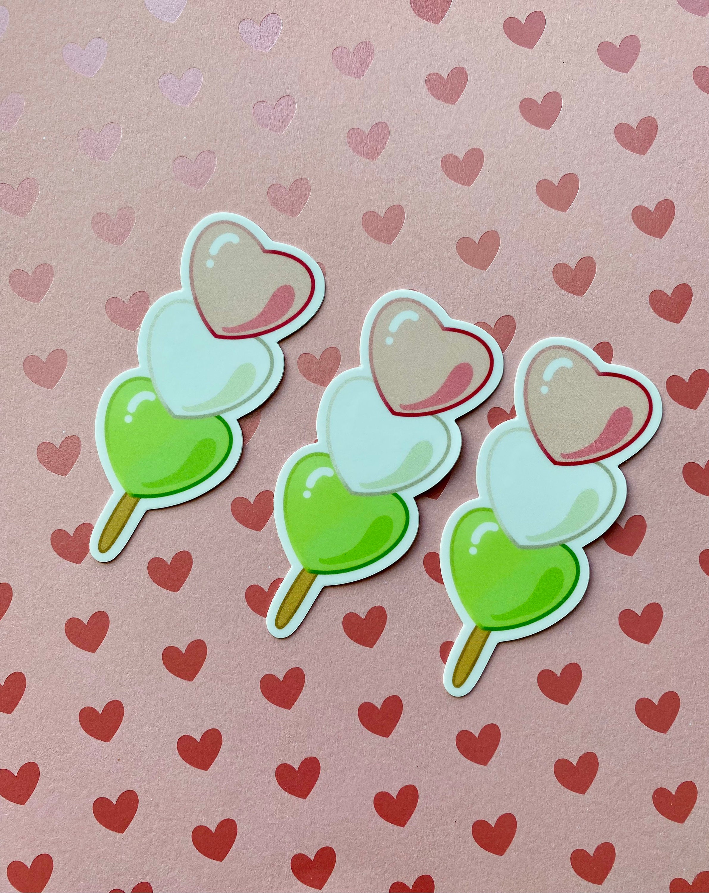 Pink Sticker Japanese Sticker Waterproof Kuma Sticker Hanami Dango ...