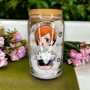 Glass Can Cup Drinking Glass Anime Cup Anime Lover Glass Cups Glasses ...