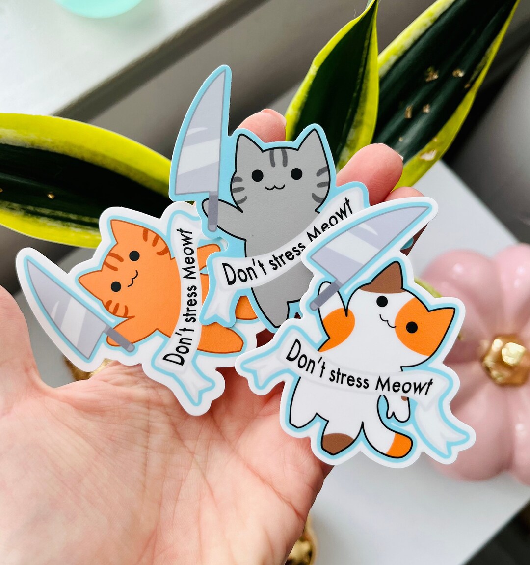 Cat Meme Sticker Collection Sticker Cat Sticker Cat Lover Sticker Cat ...