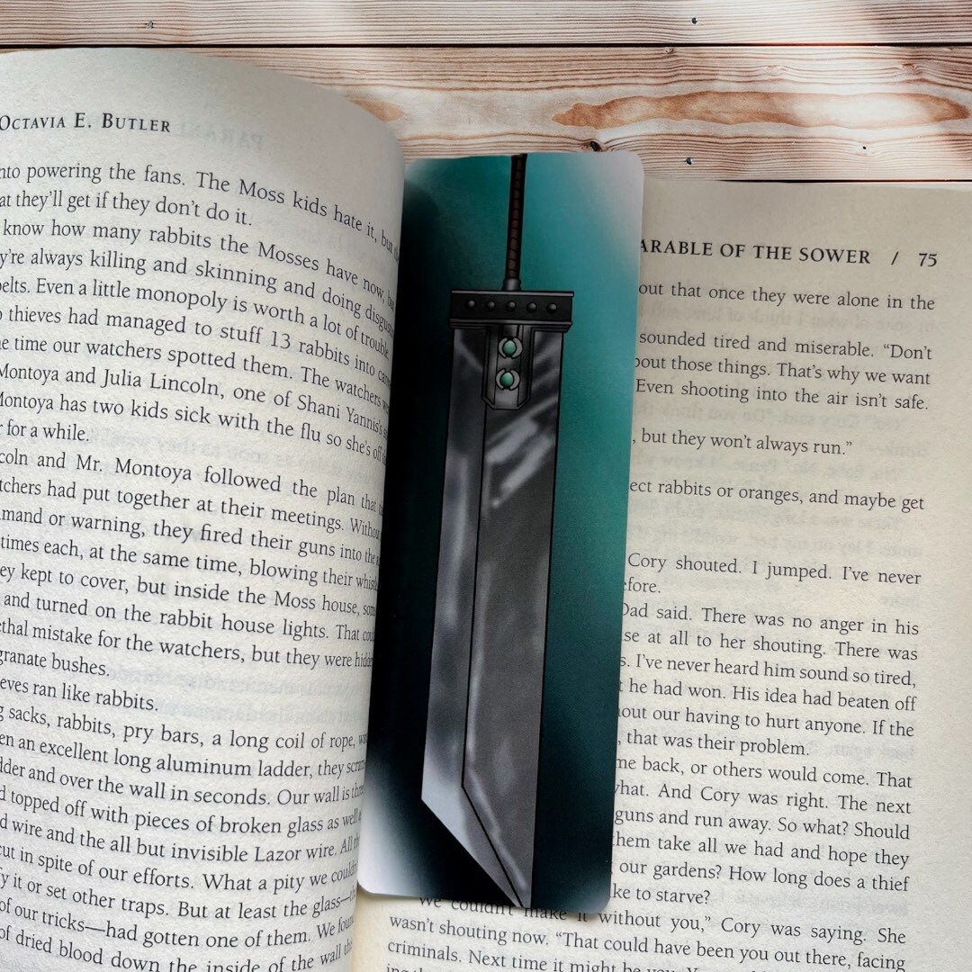 Video Game Bookmark Sword Bookmark for Book Lover Anime Lover Gift Idea ...