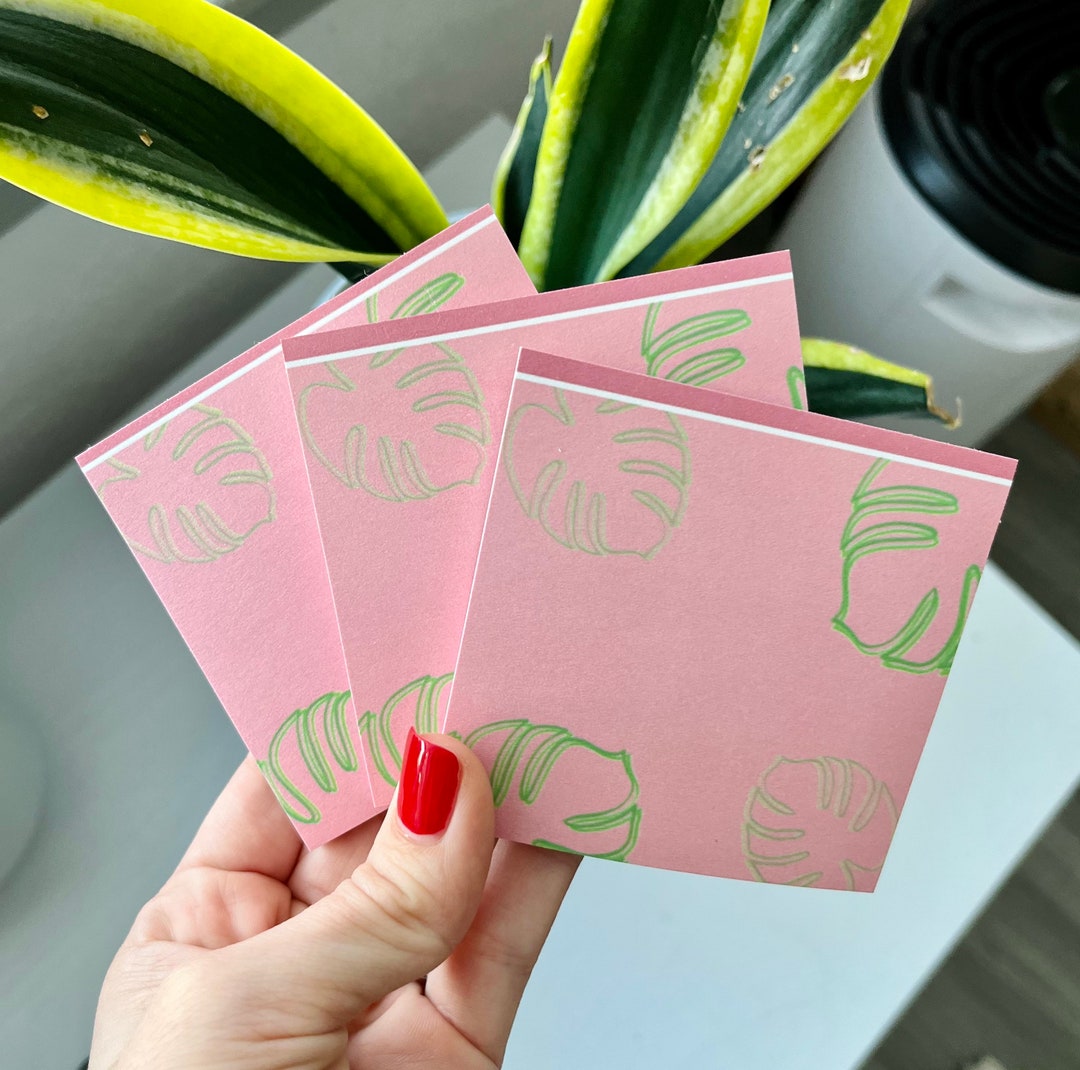 Split Leaf Plant Memo Notes Sticky Notes Stationary Cute Desk ...