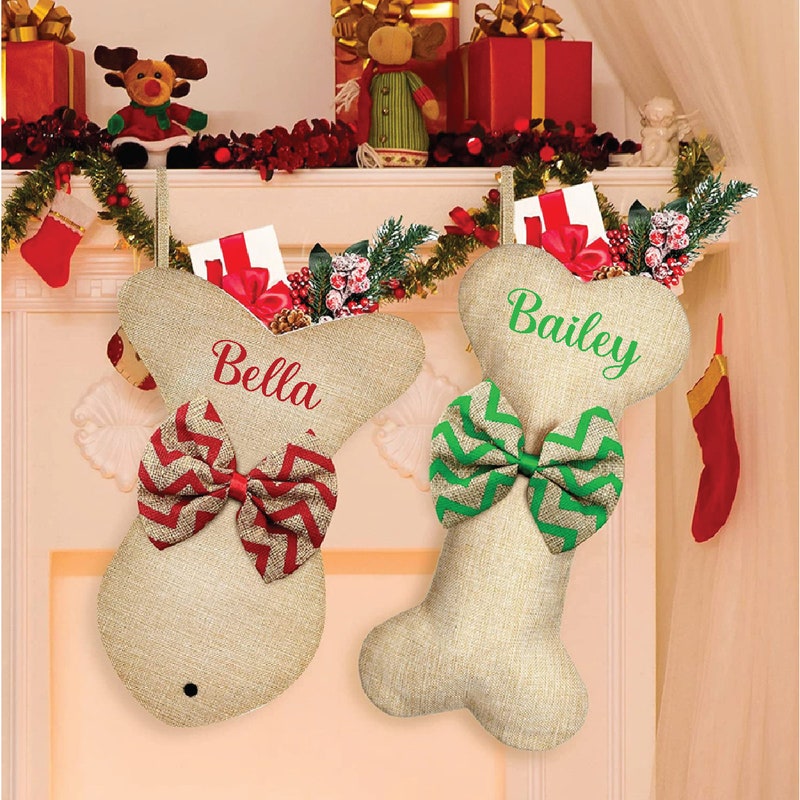 Burlap Dog Stocking - Etsy