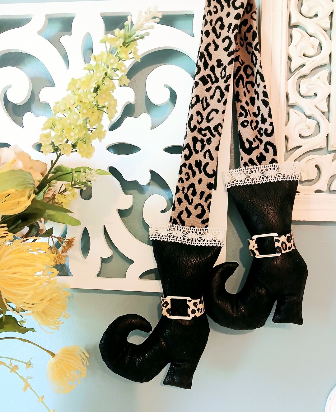 Witch Legs. Halloween Witch Shoes. Halloween Witch Boots Hanger ...