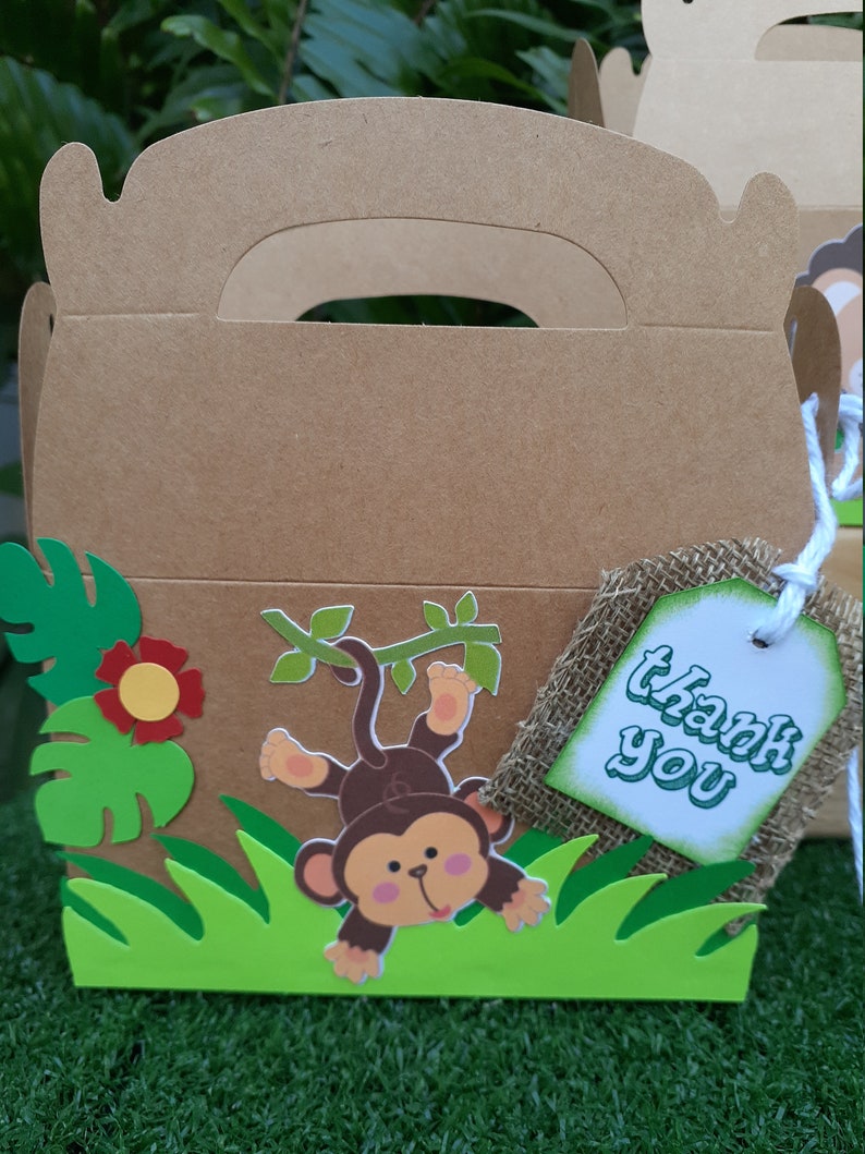 Set of 12 Favor Boxes to Safari Themed Birthday Party. - Etsy