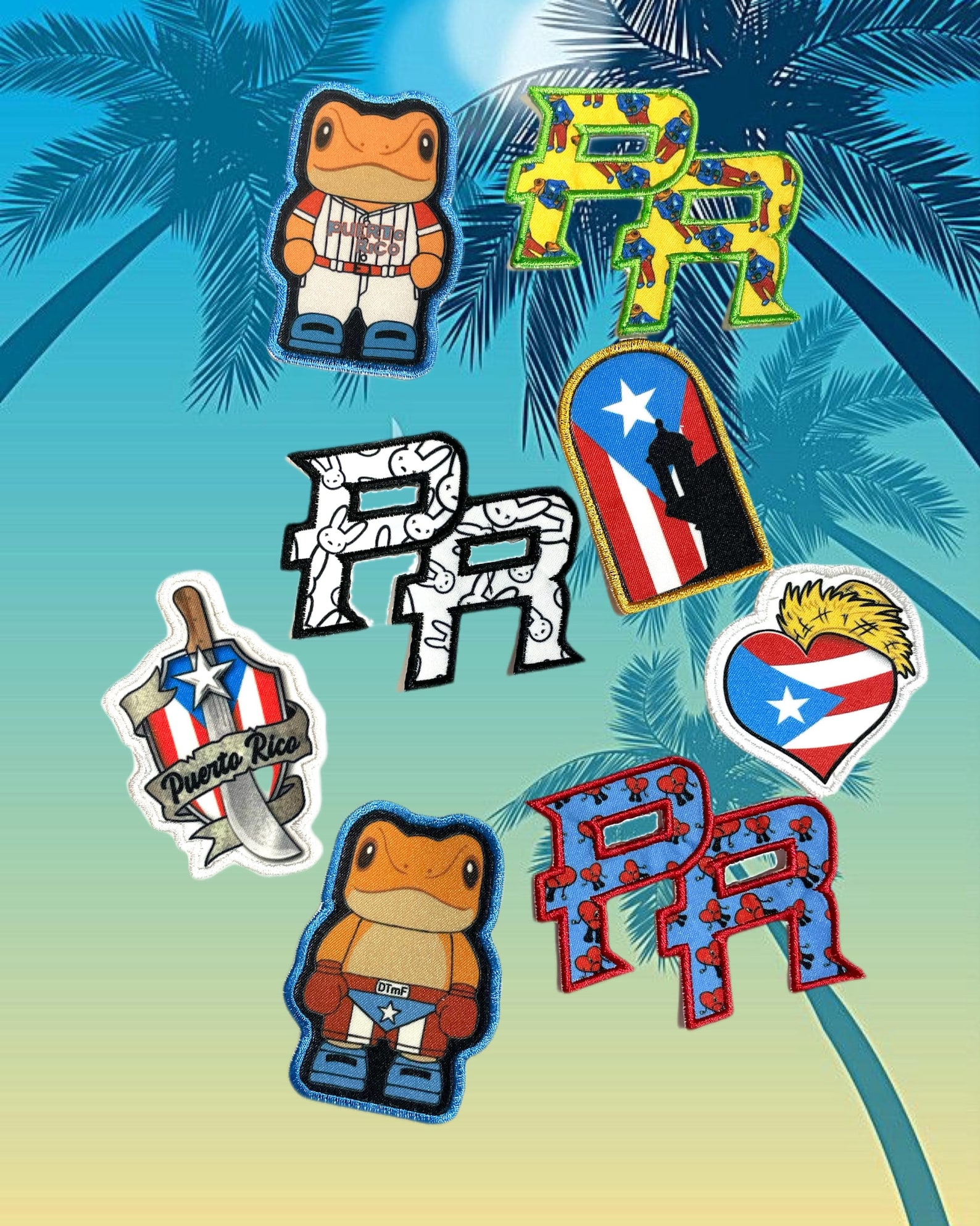 Bad Bunny, Dtmf, Concho, Puerto Rico Patches, Ready With Iron on ...