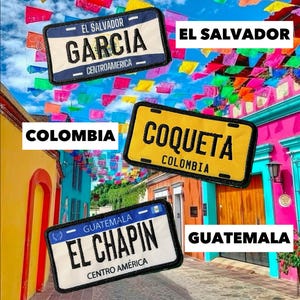 Personalized Transit Plate Patches, Various Countries, Puerto Rico ...