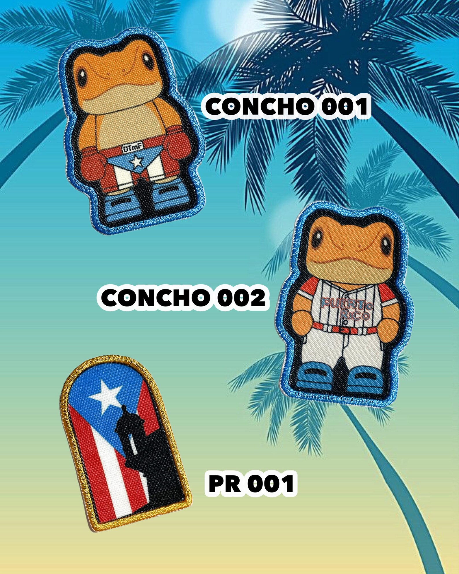 Bad Bunny, Dtmf, Concho, Puerto Rico Patches, Ready With Iron on ...