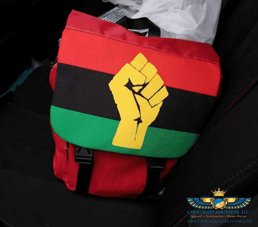 RBG Flag W/ Yellow Fist Shoulders Bookbag - Etsy