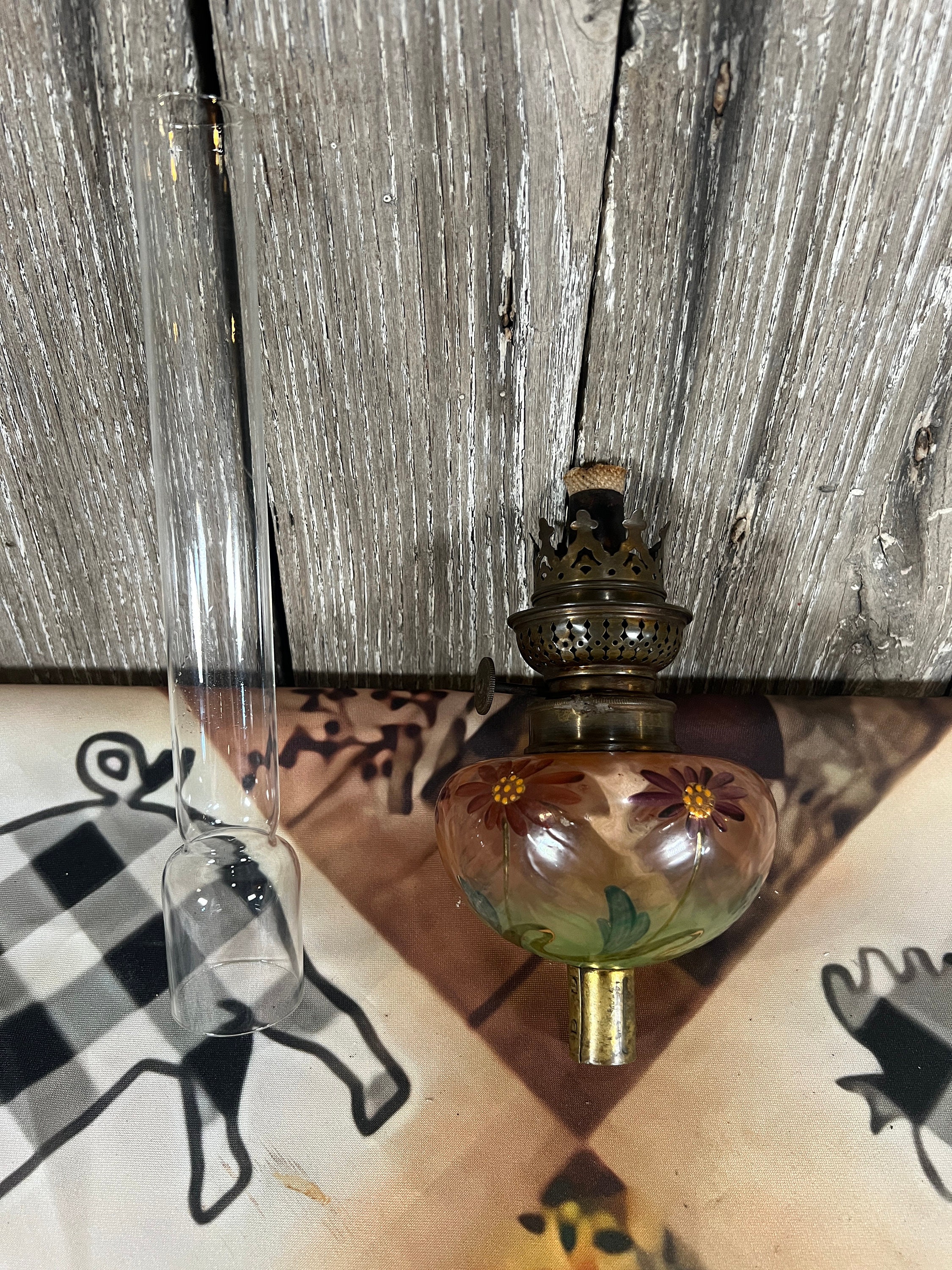 18th Century Victorian Hand-painted Peg Oil Lamp - Etsy