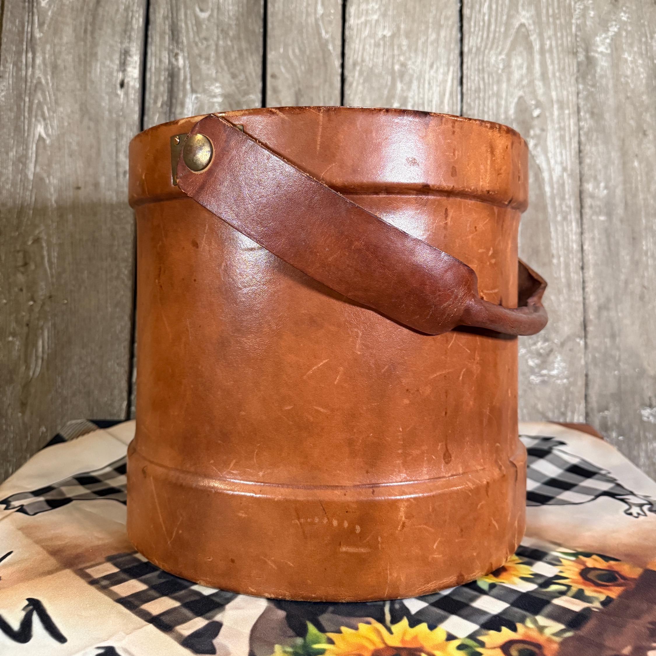 1800s Antique Leather Artillery Bucket With Coat of Arms - Etsy