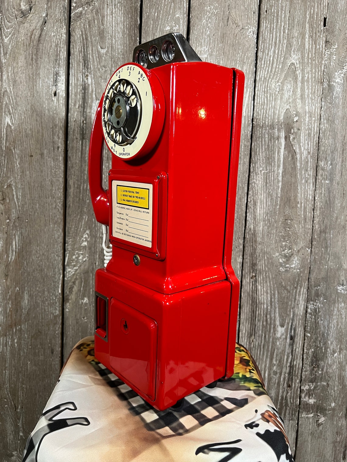 Vintage Automatic Electric 3-slot Rotary Dial Pay Phone Model D-780707 ...