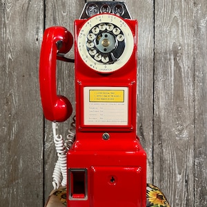 Vintage Automatic Electric 3-slot Rotary Dial Pay Phone Model D-780707 ...