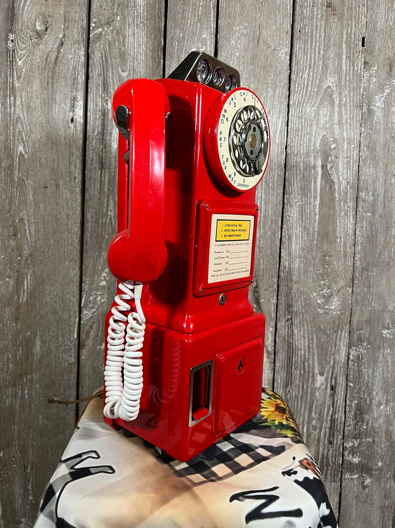 Vintage Automatic Electric 3-slot Rotary Dial Pay Phone Model D-780707 ...