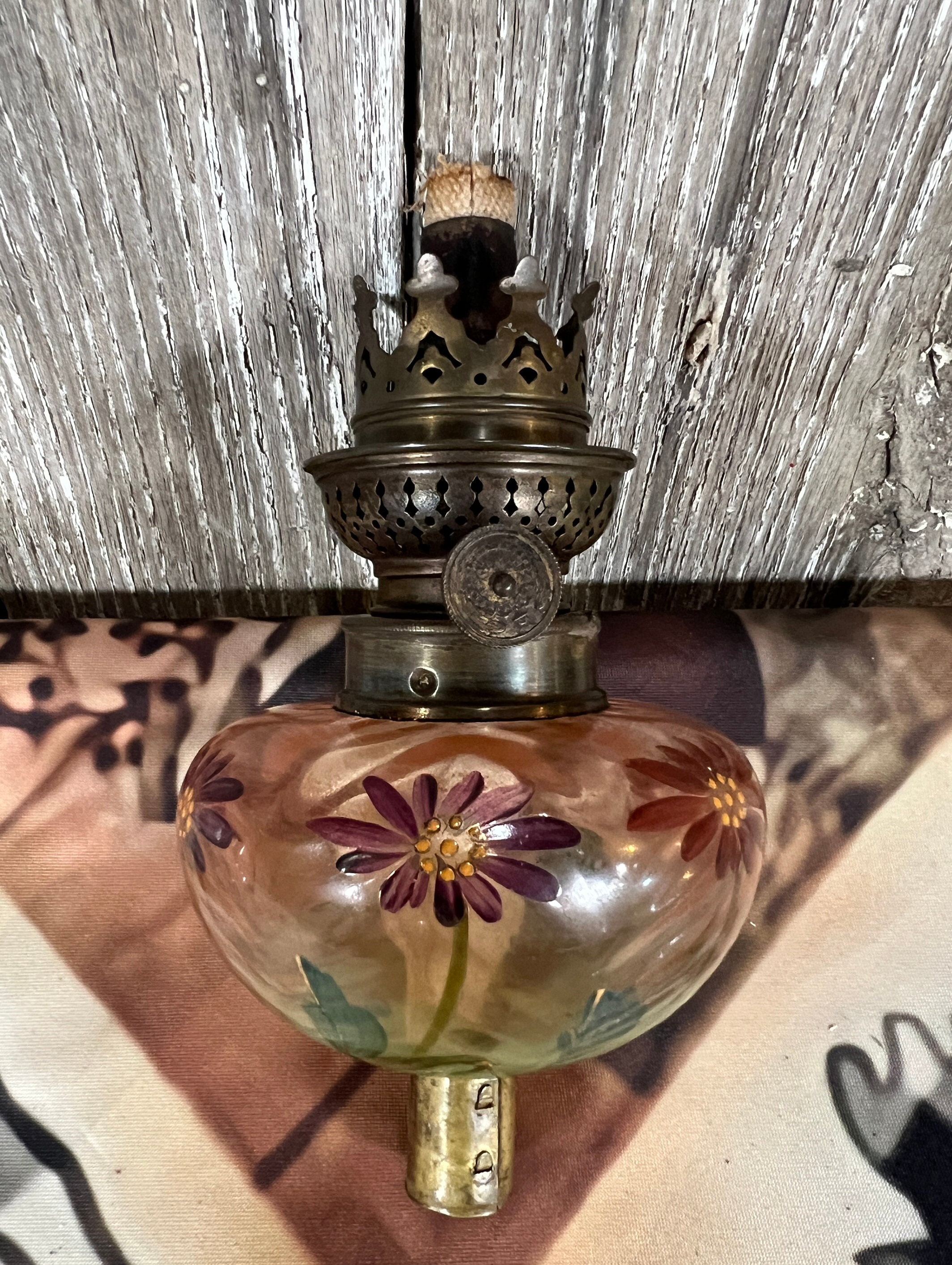 18th Century Victorian Hand-painted Peg Oil Lamp - Etsy