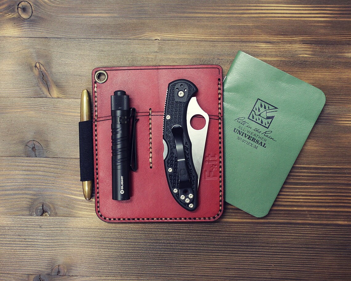 Red Notebook EDC Caddy Edc Organizer Everyday Carry - Etsy