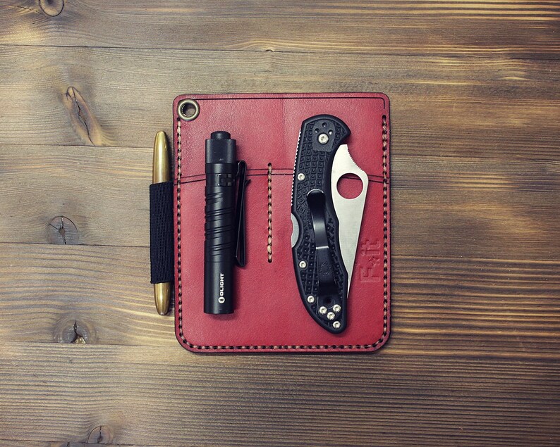Red Notebook EDC Caddy Edc Organizer Everyday Carry - Etsy
