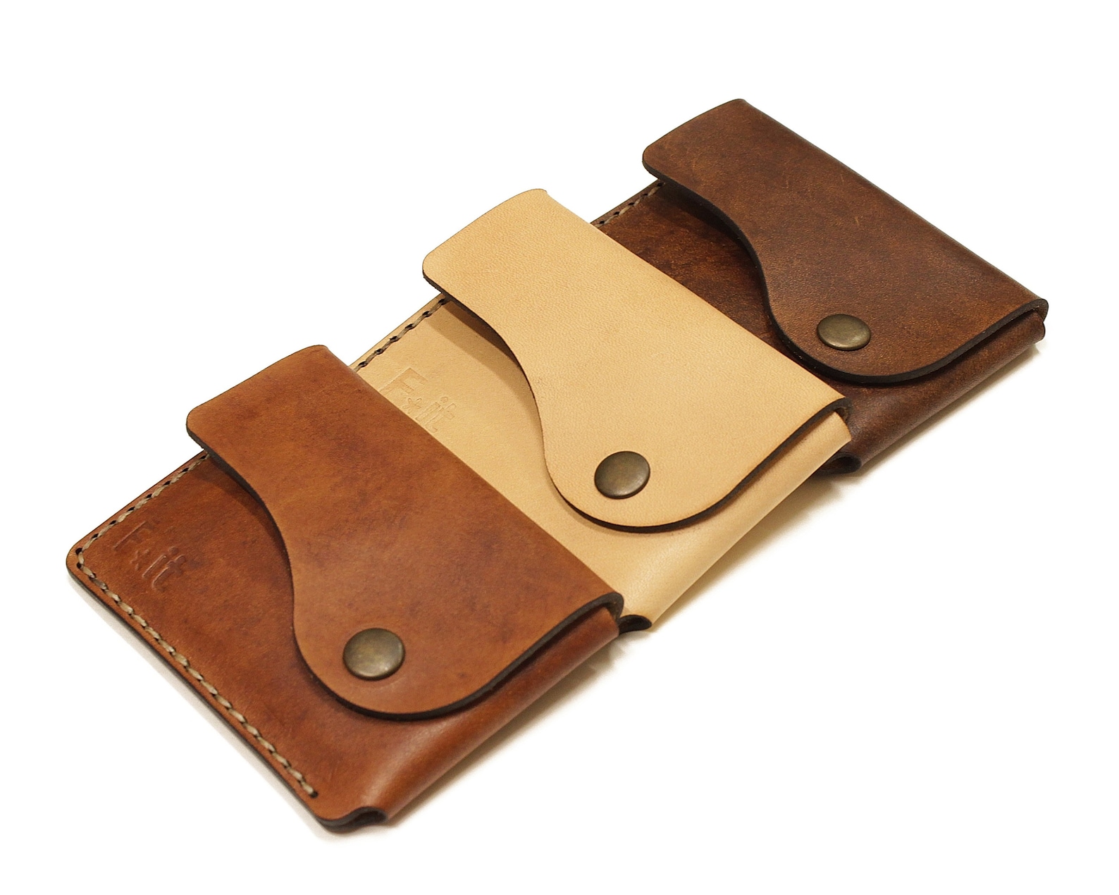 Slim Card Wallet With Clasp Leather Wallet Card Caddy Card | Etsy