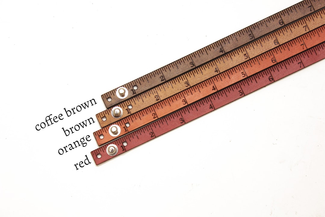 Wrist Ruler, Leather Ruler Bracelet, Inch Ruler Bracelet, Leather ...
