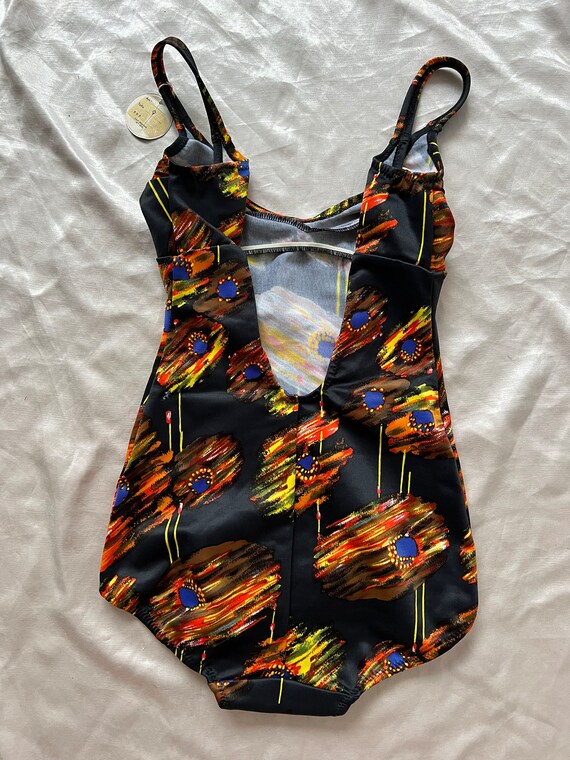 1960s Abstract One-Piece Swimsuit - Vintage Pin Up Ba… - Gem