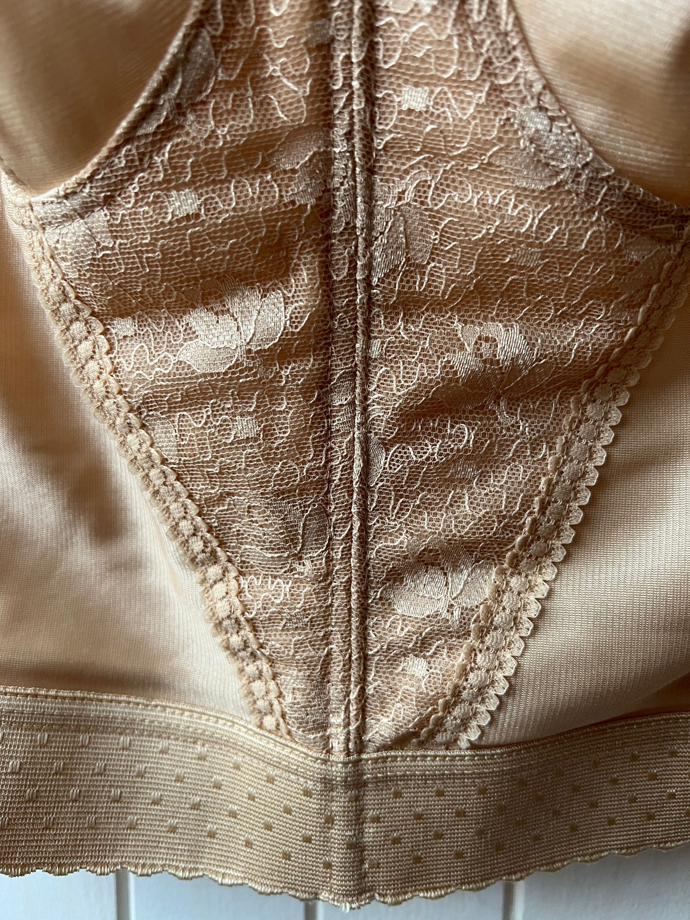 70s 80s Beige Nude Longline Bra STILMABER. Size Small C Cup - Etsy