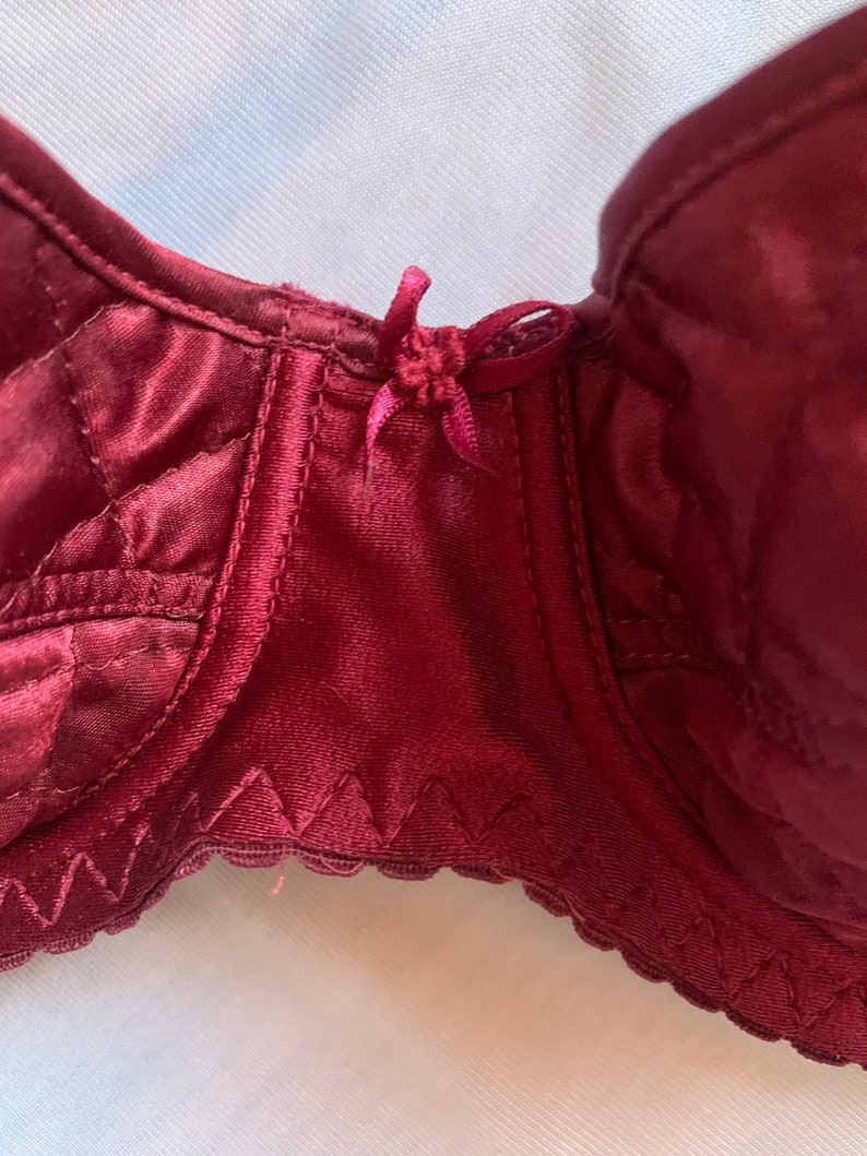 90s Quilted Satin Bra B Cup Vintage Bra - Etsy