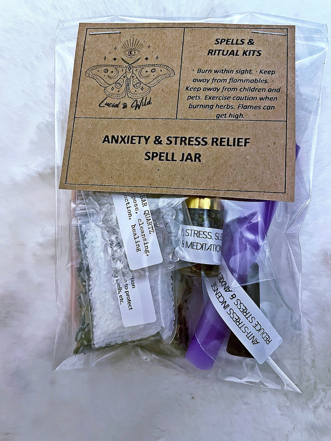 Anxiety Relief Spell Spell Jar Spell Candle Anxiety Stress - Etsy