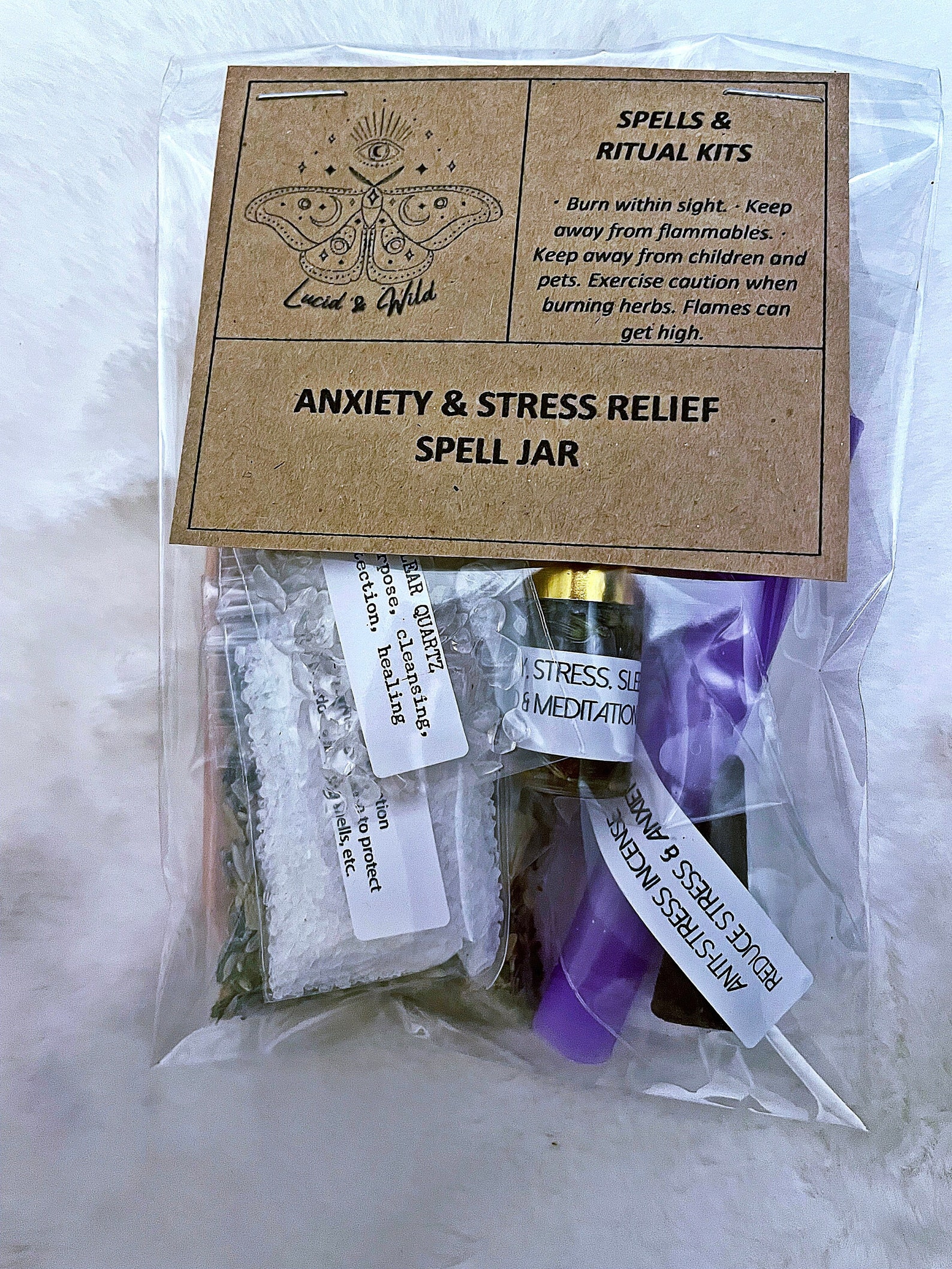 Anxiety Relief Spell Spell Jar Spell Candle Anxiety Stress - Etsy