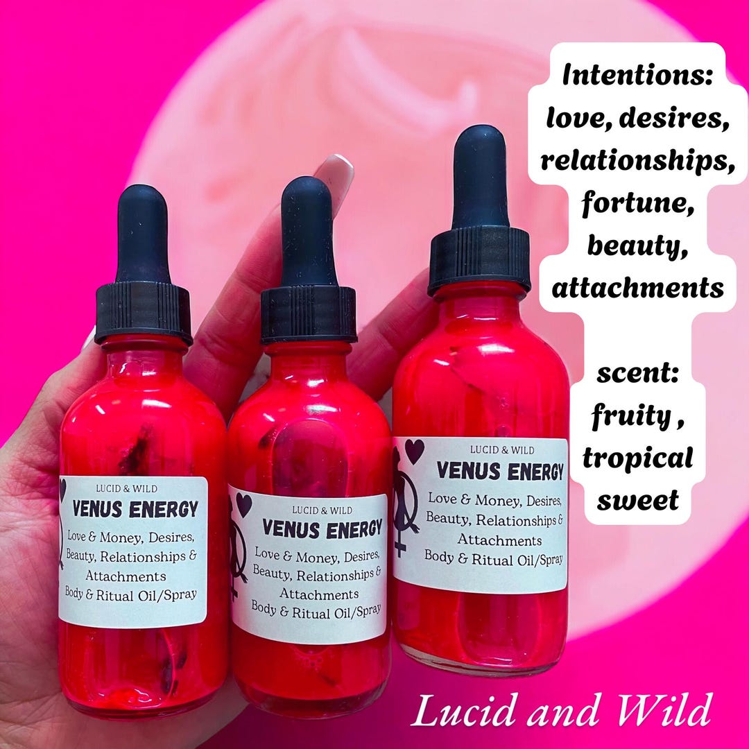 Venus Intention Oil, Spell Oil, Planetary Oil, Witchcraft, Wicca, Oracle, Astrology ...
