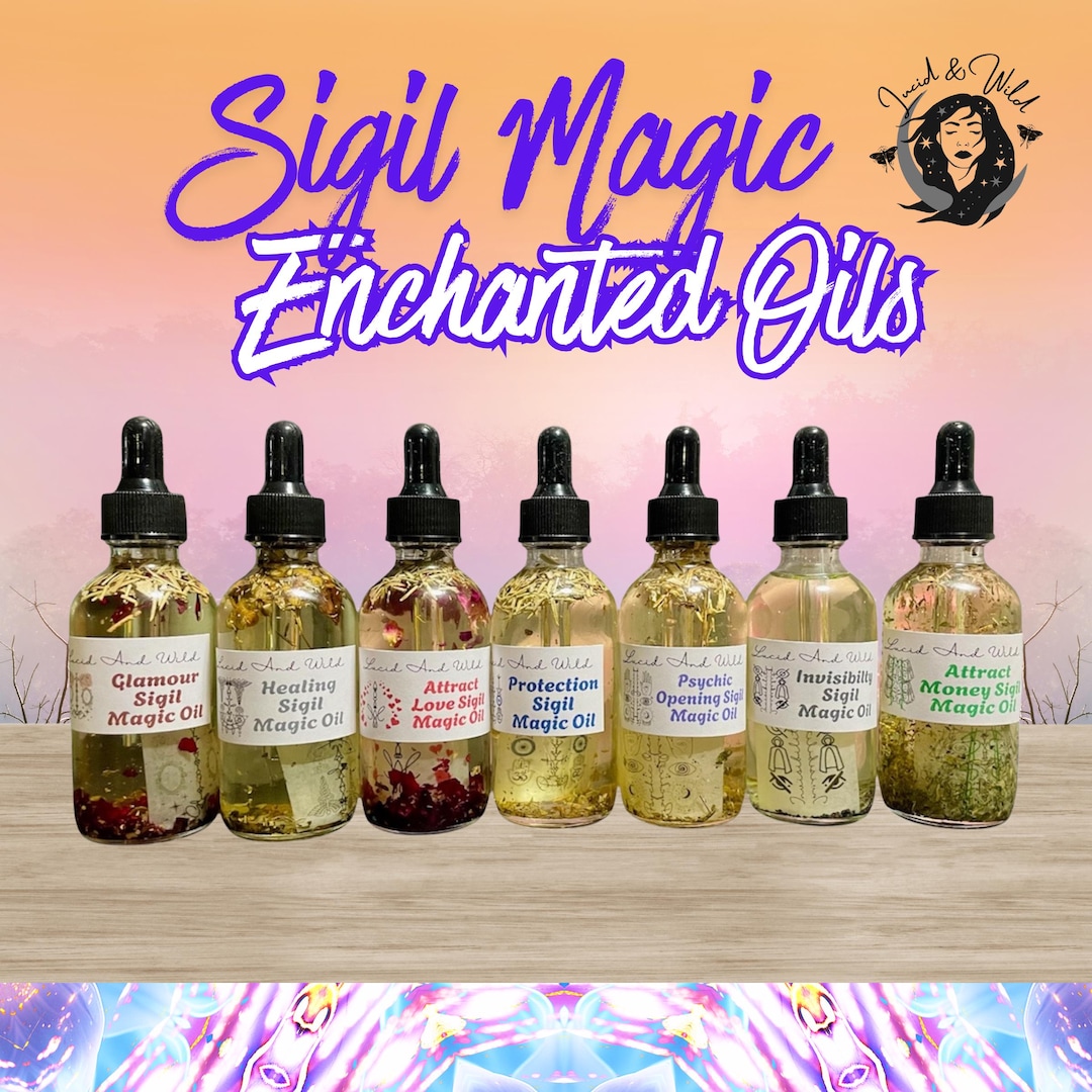 Sigil Magic Oils, Glamour Magic, Spelled, Hoodoo, Conjure, Intention ...