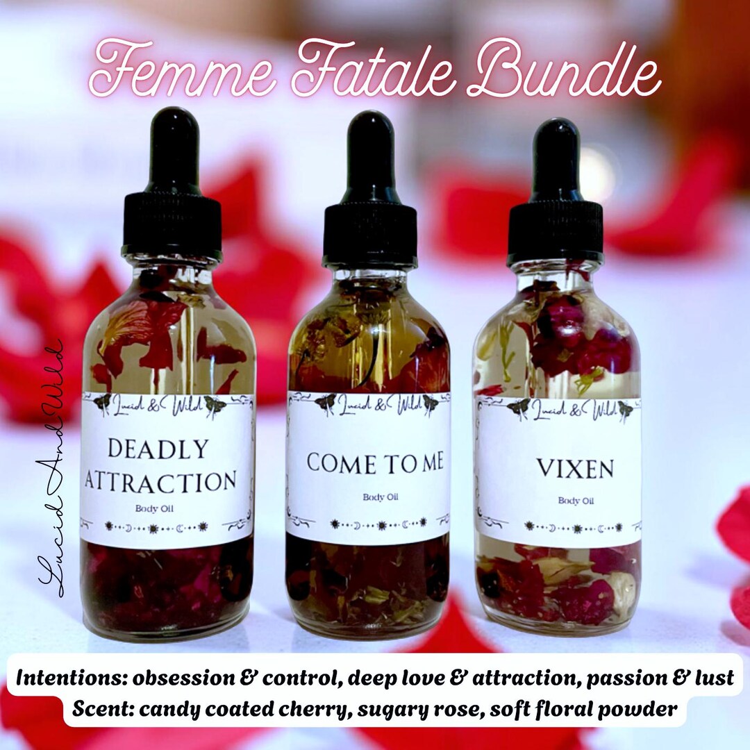 Femme Fatale Bundle Intention Oil Deadly Attraction OBSESSION Love Spell Witchcraft Wicca Hoodoo ...
