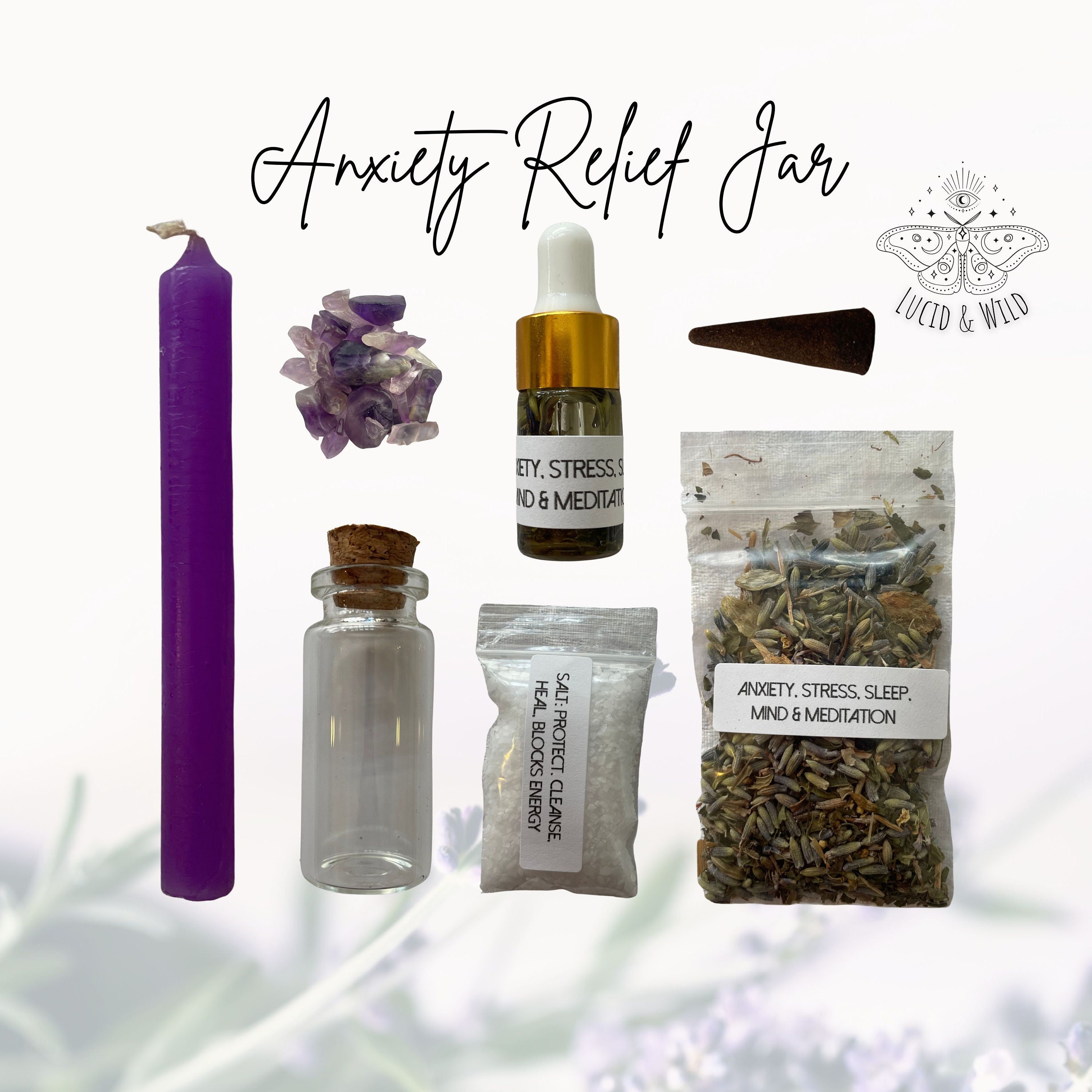 Anxiety Relief Spell Spell Jar Spell Candle Anxiety Stress - Etsy