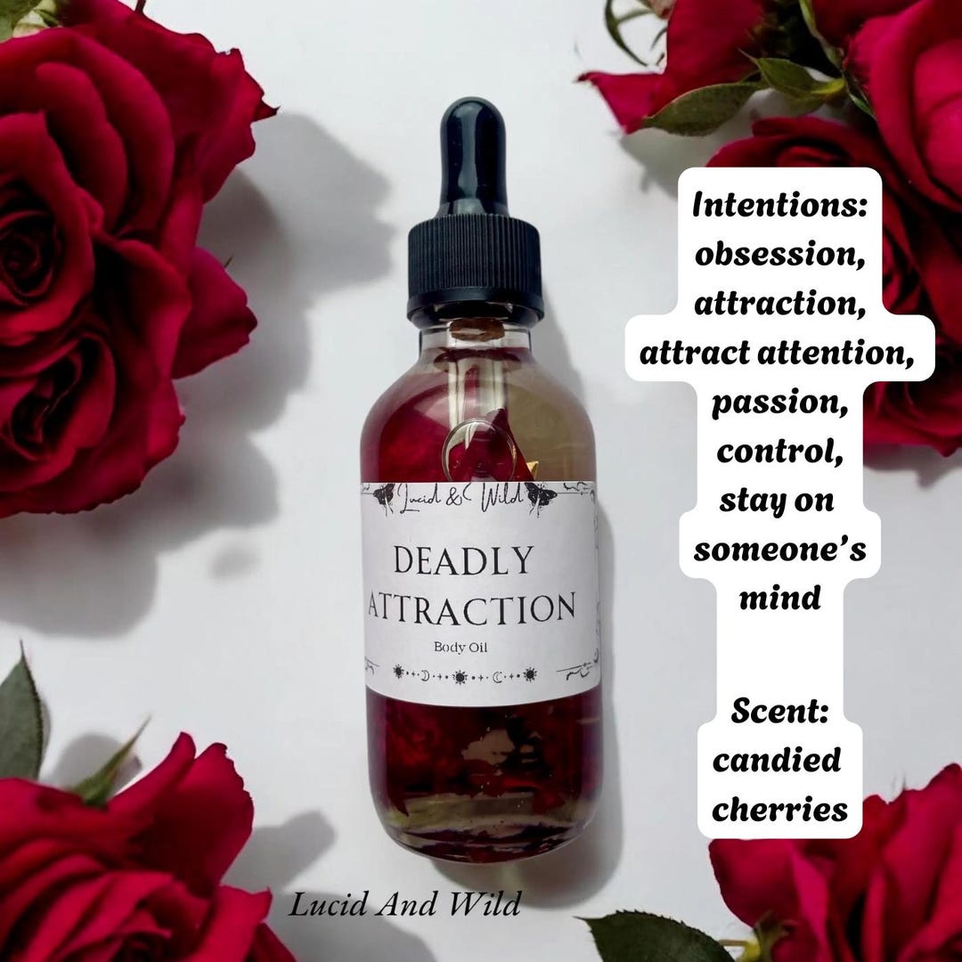 Deadly Attraction Oil, Intention Oil, OBSESSION, Body Oil, Love Spell, Witchcraft, Hoodoo ...