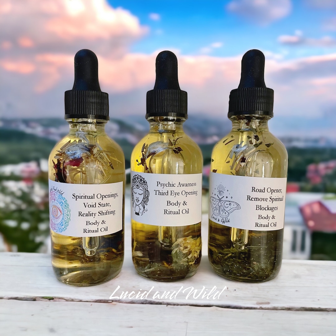 Spiritual Psychic Trio Oils Third Eye Remove Blockages Reading Tarot ...