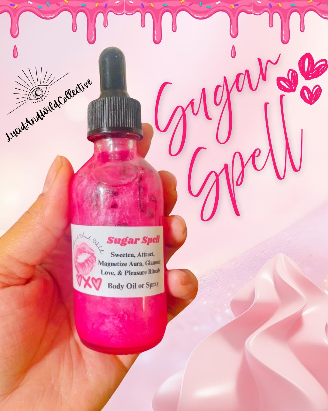 Sugar Spell Perfume Body Oil, Intention Oil, Witch, Witchcraft, Pagan ...