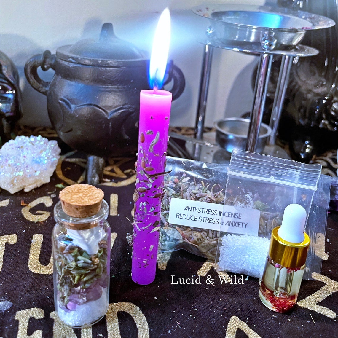 Anxiety Relief Spell Spell Jar Spell Candle Anxiety Stress - Etsy