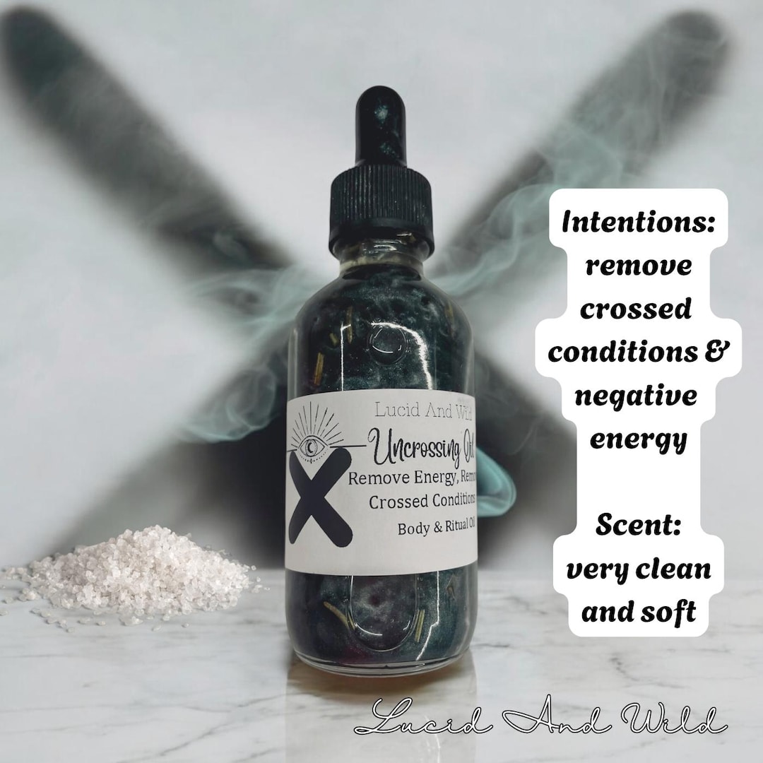 Uncrossing Body Oil, Undo Bad Luck, Hoodoo Oil, Conjure Oil, Witchcraft ...