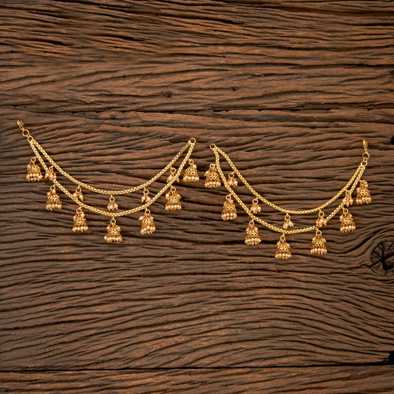 Bahubali Earrings/gold Jhumka Ear Chain/ Indian Jewelry/ - Etsy