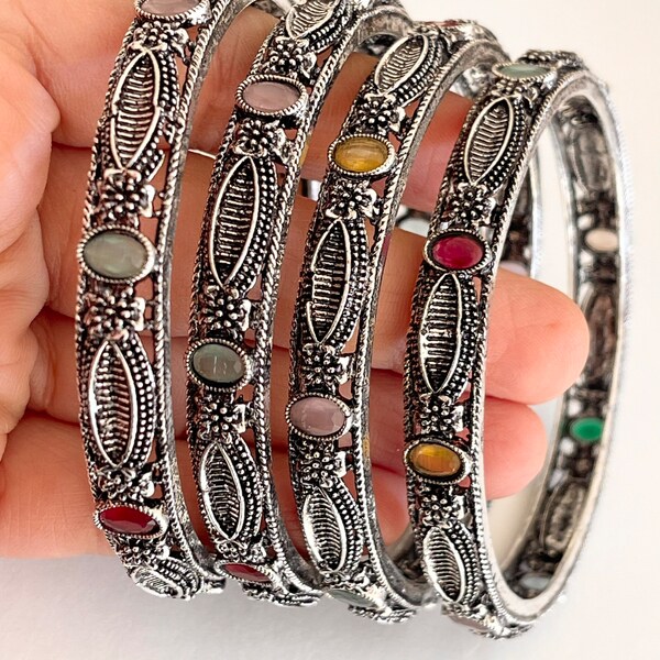 Oxidized Bangles - Etsy