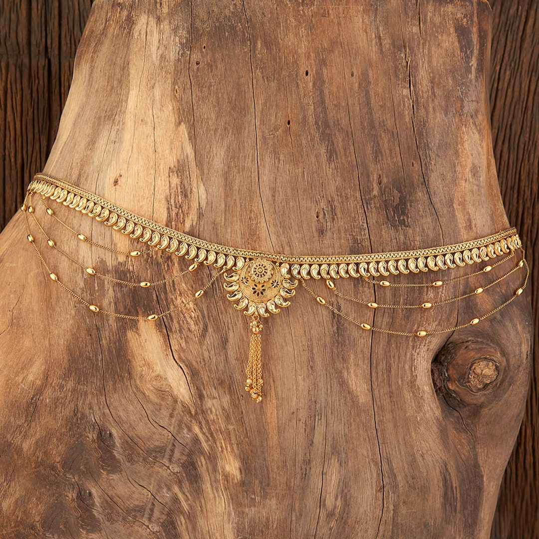Traditional Gold Waist Belt/indian Belly Chain/bridal Belly Chain ...