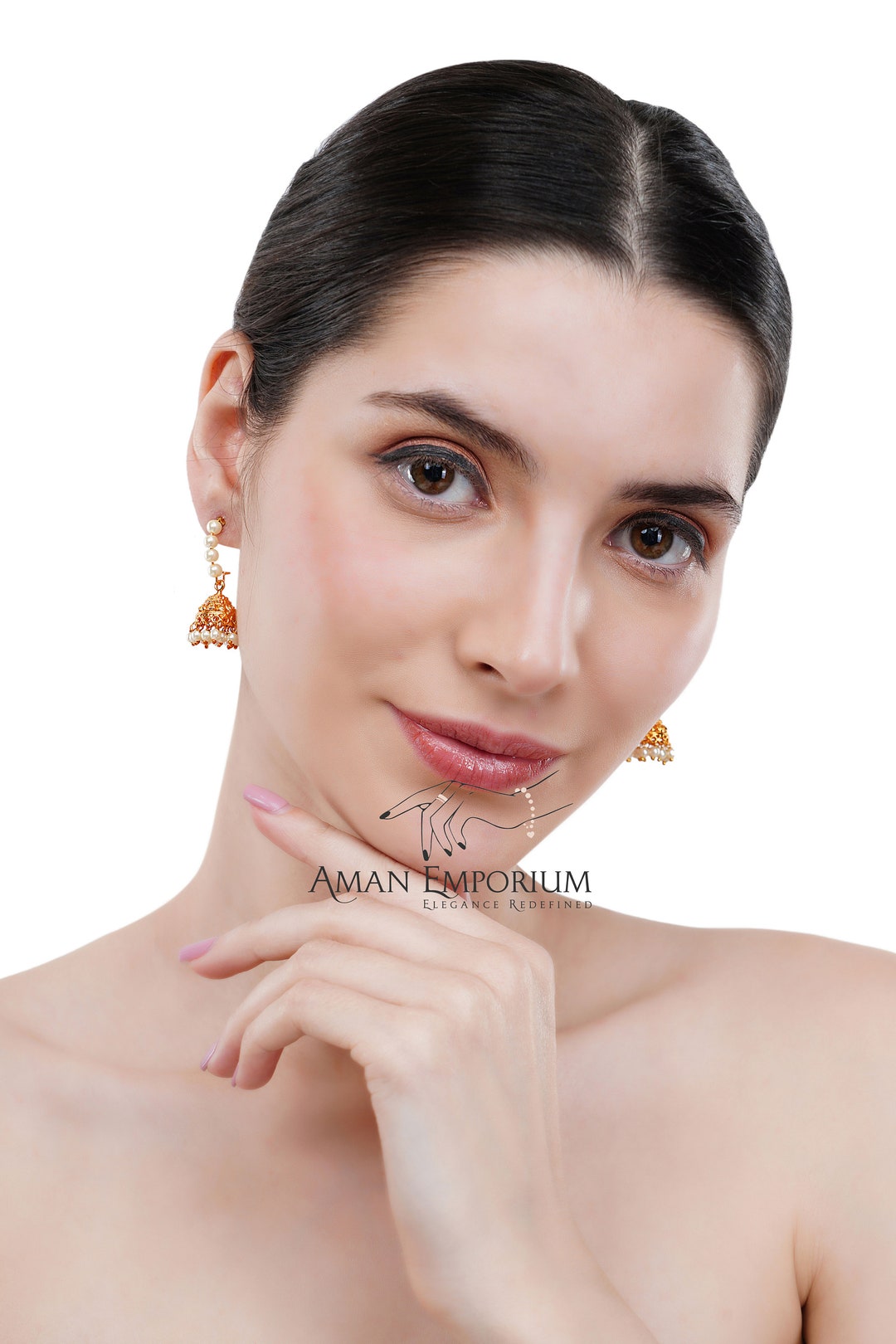 Dainty Dainty Hoop Jhumkas /amrapali Earrings/gold Temple Earrings ...