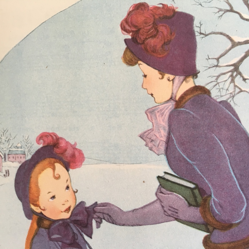 Había una ilustración de niña pequeña, arte de la guardería vintage ... Había una ilustración de niña pequeña, arte de la guardería vintage ...