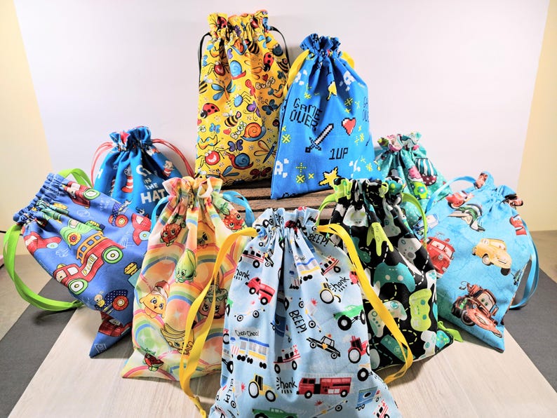 Reusable Fabric Gift Bags: Eco-friendly Cotton Drawstring Wrap - Etsy