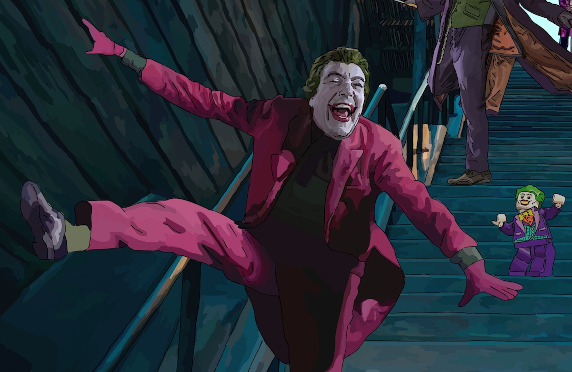 The Joker Stairs - Print - Etsy