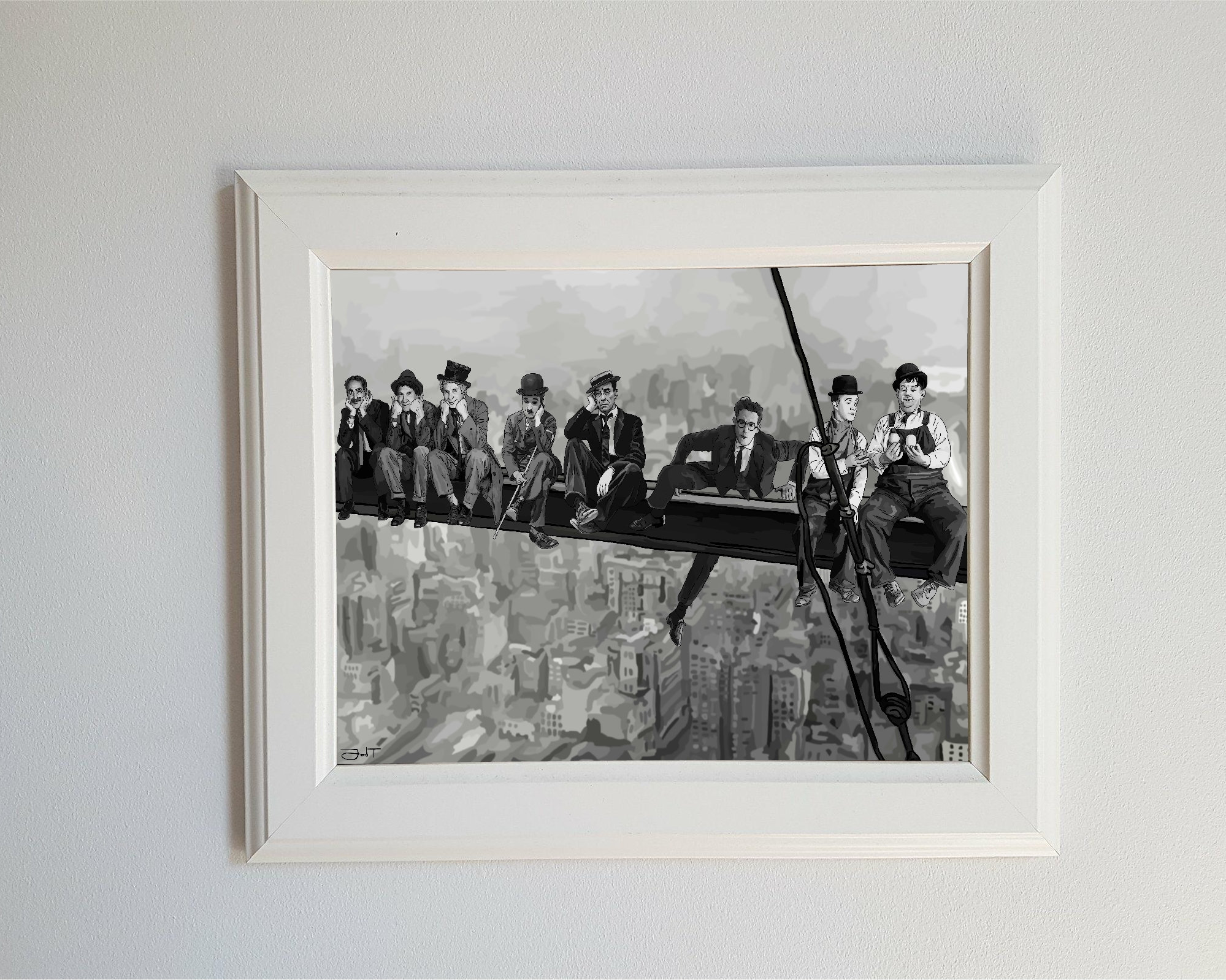 Movie Stars Atop A Skyscraper - Print - Etsy